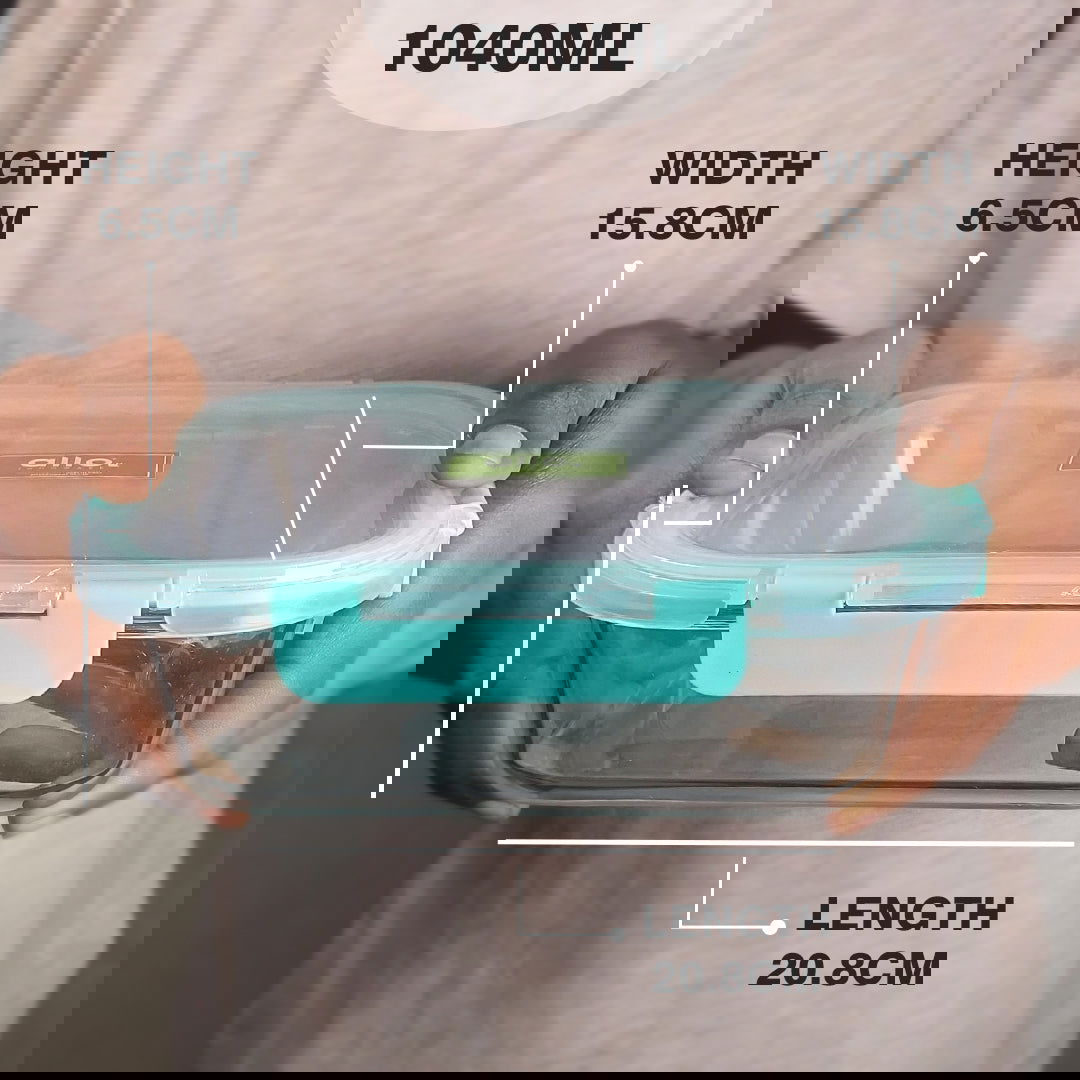 1040ml x 2 Allo FoodSafe Microwave Oven Safe Glass Container – Allo ...