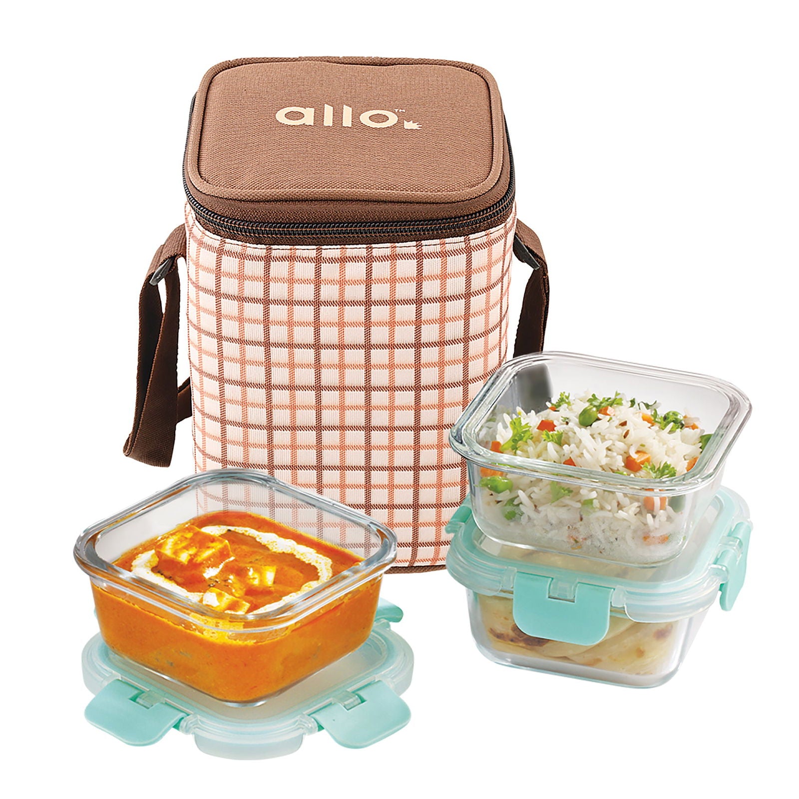 310ml x 3 Allo FoodSafe Microwave Oven Safe Glass Lunch box – Allo Innoware