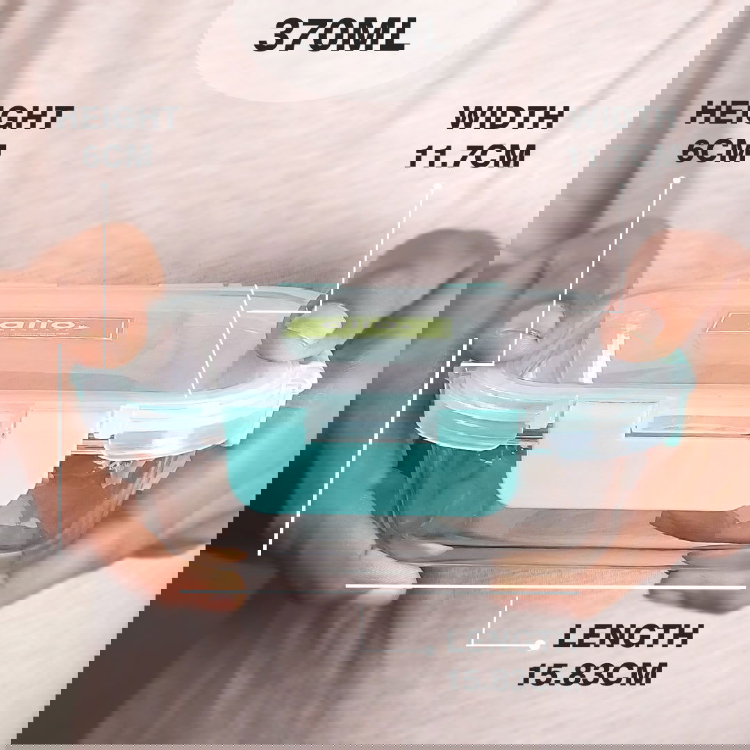 370ml x 2 Allo FoodSafe Microwave Oven Safe Glass Container – Allo Innoware