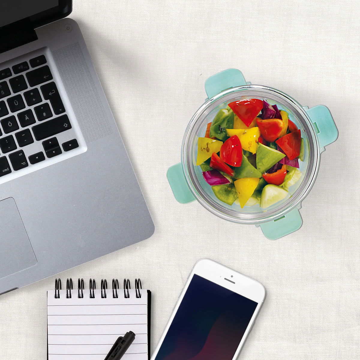 390ml x 2 Allo FoodSafe Microwave Oven Safe Glass Container with Break ...