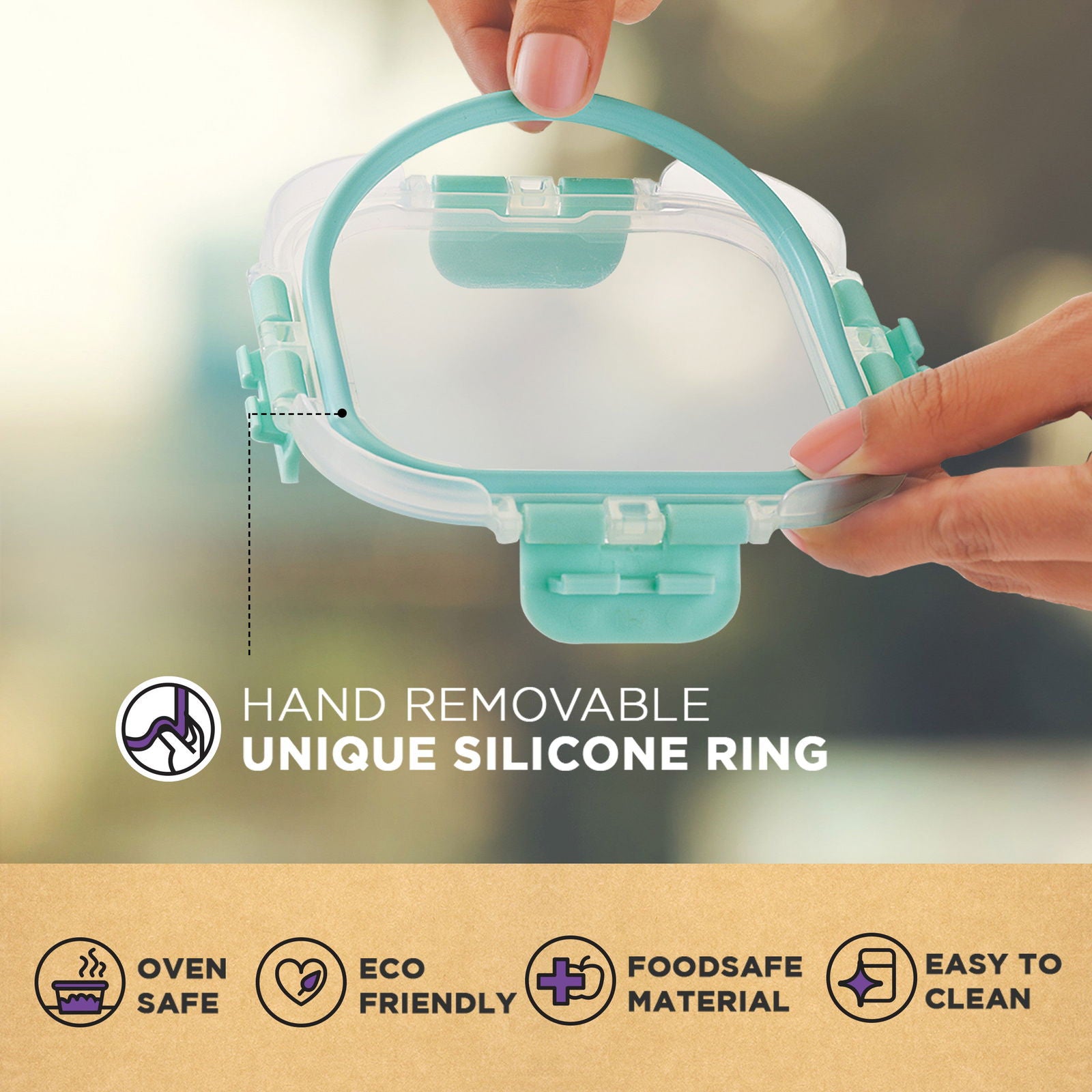 390ml x 2 Allo FoodSafe Microwave Oven Safe Glass Container with Break ...