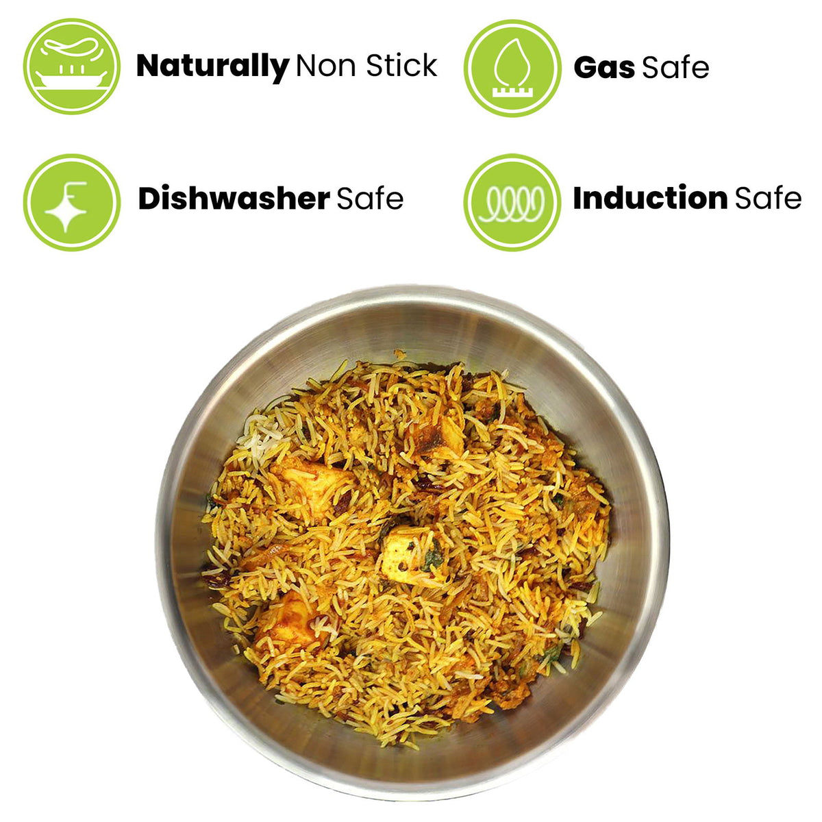 6.8L Allo CookSafe TriPly Tasla | Stainless Steel | Induction Friendly ...