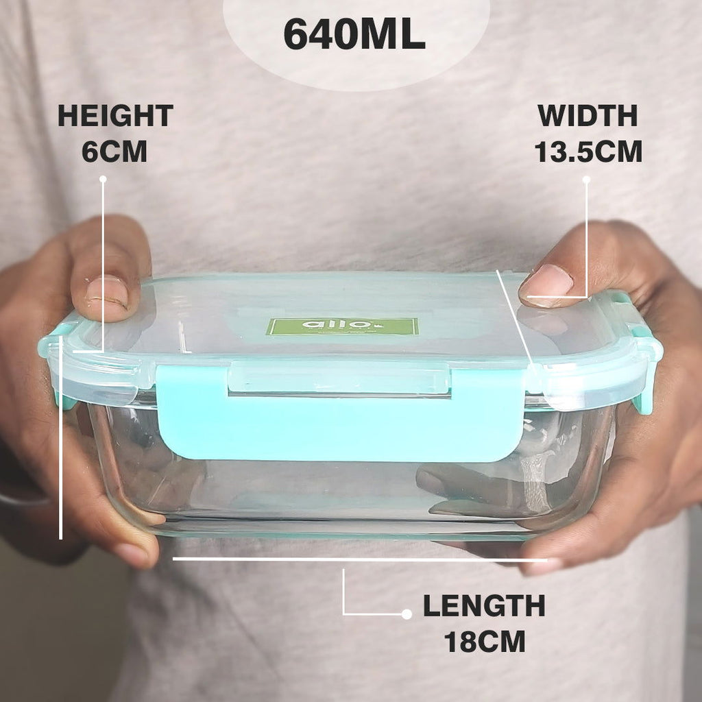 640ml x 4 Allo FoodSafe Microwave Oven Safe Glass Container – Allo Innoware