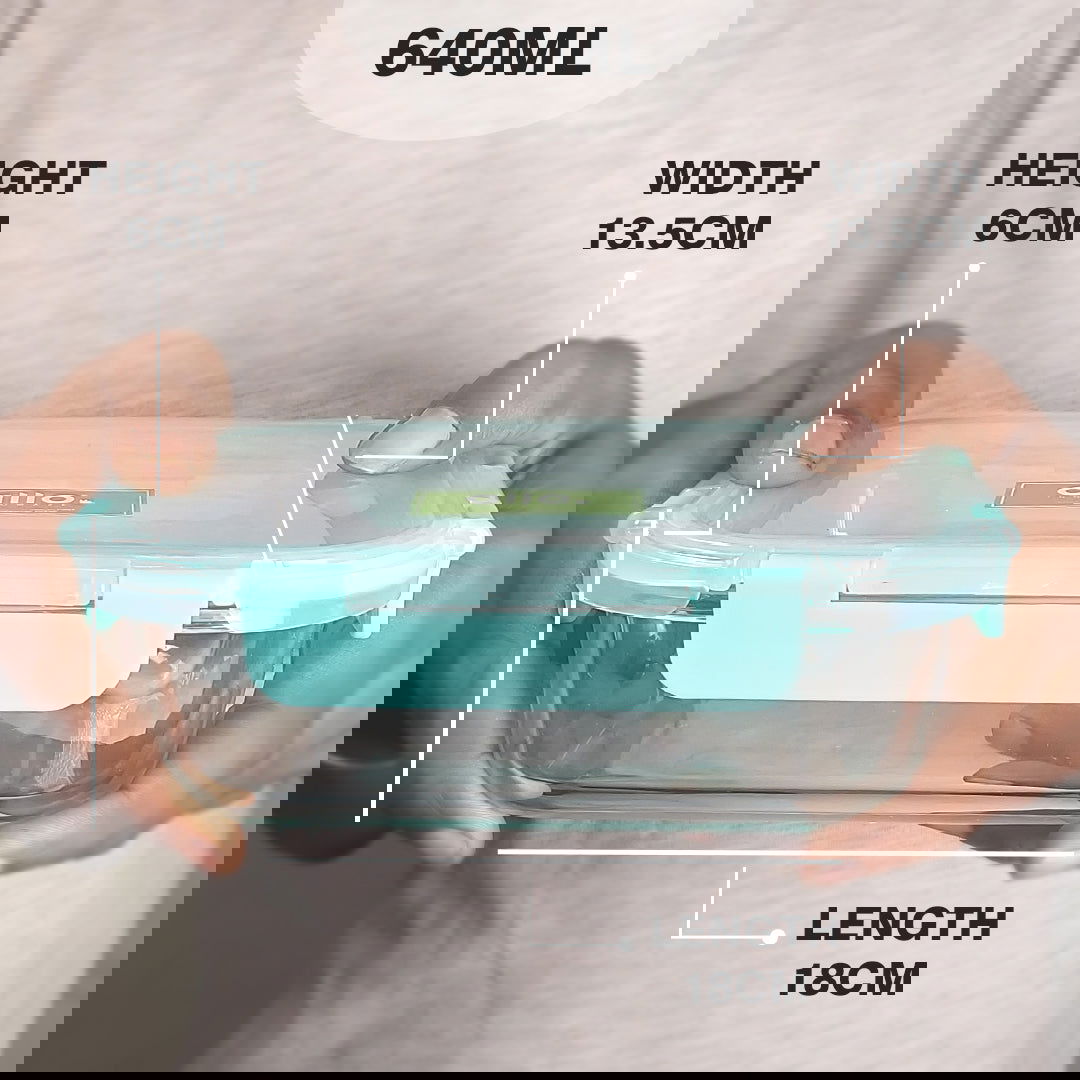 640ml x 4 Allo FoodSafe Microwave Oven Safe Glass Container – Allo Innoware