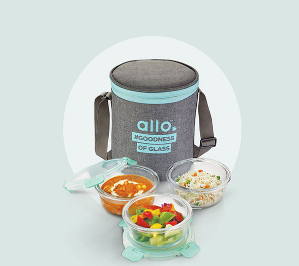 Allo Innoware -Buy Glass lunch box,Glass Containers,Triply Cookware